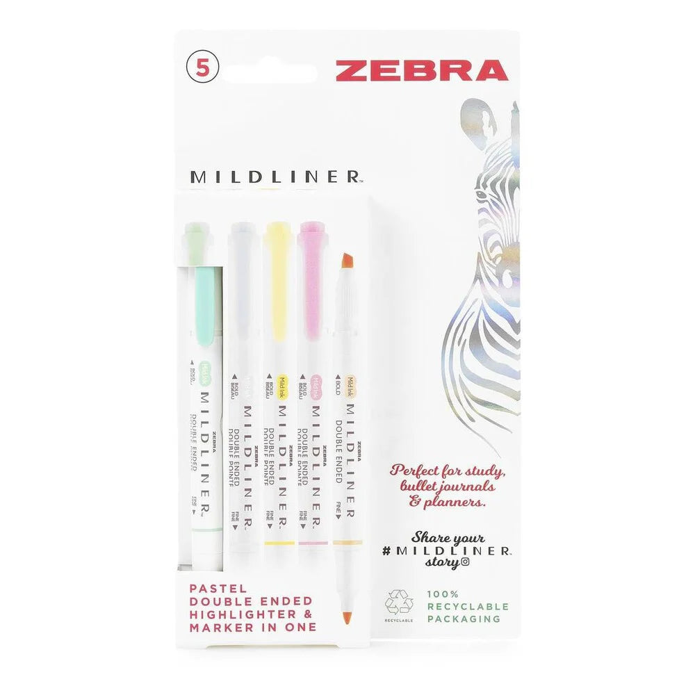 Zebra Midliner Highlighter 5-pack – The Ink Pot